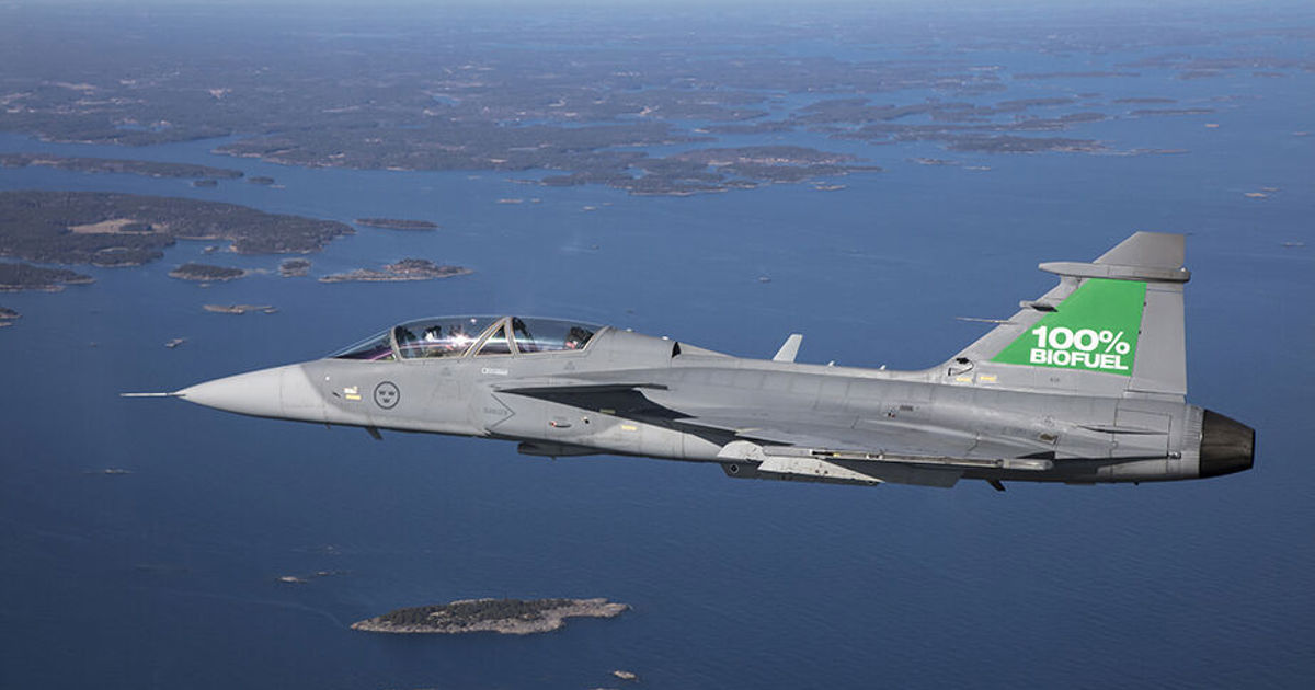Pioneering first flight on 100% renewable biofuel for GKN’s RM12 Gripen ...