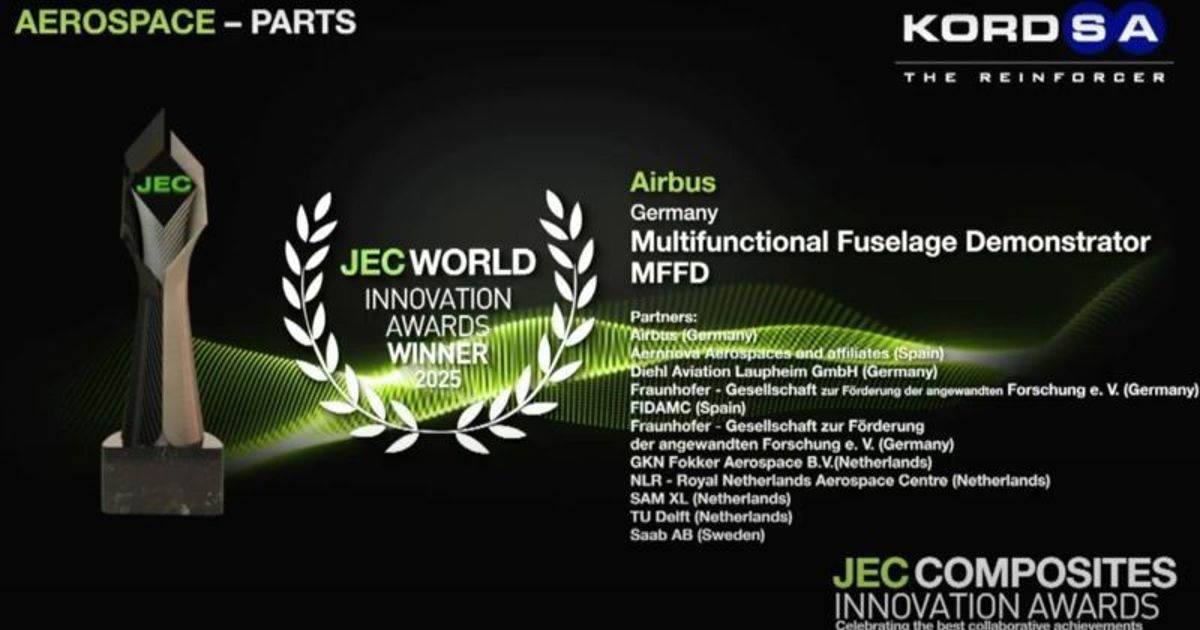 The Clean Aviation MultiFunctional Fuselage Demonstrator (MFFD) has won ...